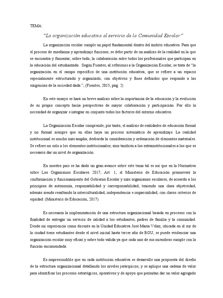 Ensayo Argumental Enma Espin | PDF | Método de enseñanza | Aprendizaje