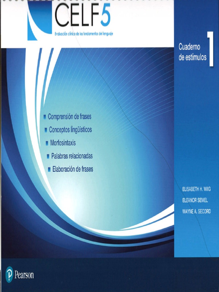 CELF-5 - Cuaderno de Estimulos1 - Recorte | PDF