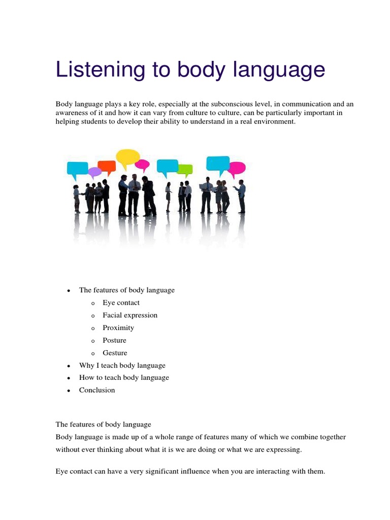 Interpreting Body Language: Effective Strategies for Teaching Non ...