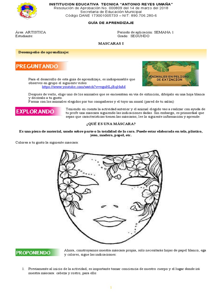 Guia 1 Mascaras I | PDF | Máscara