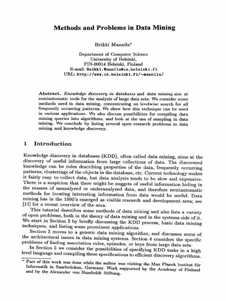 Data Mining for Researchers | PDF | Data Mining | Databases