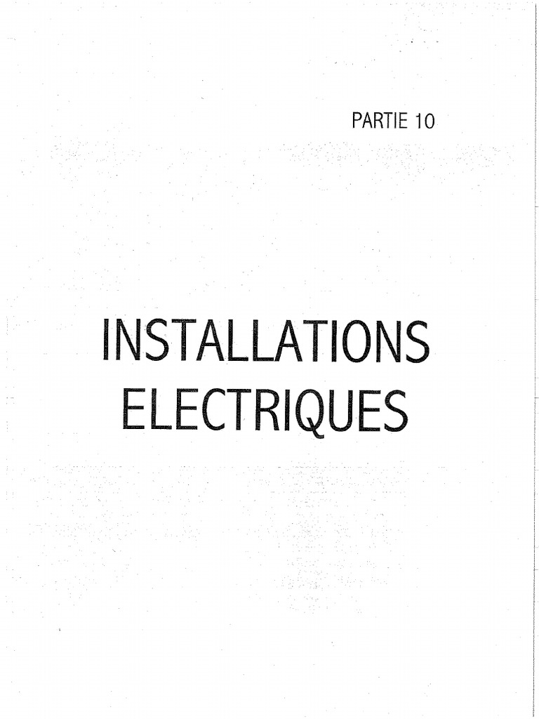 Installations Electriques Partie 10 | PDF