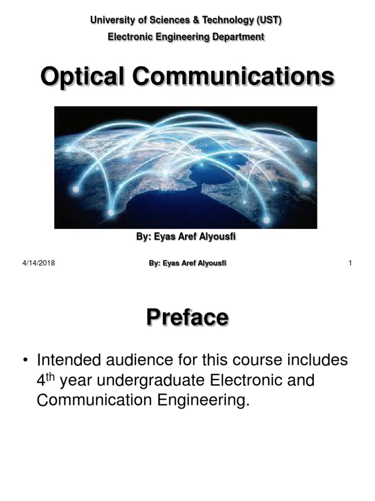 Fiber Optic 2018 | PDF | Dispersion (Optics) | Optical Fiber