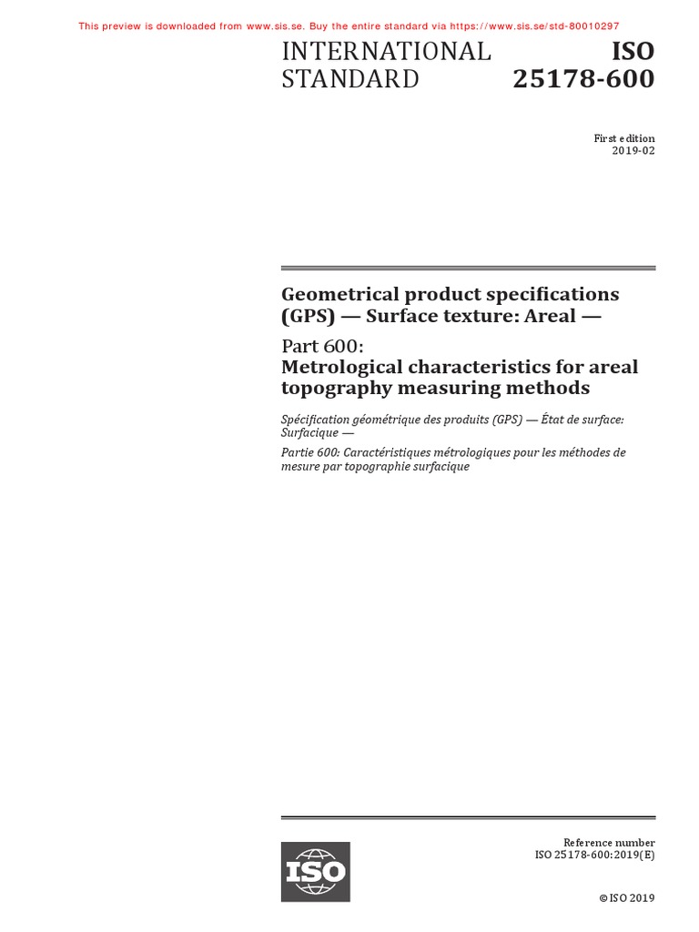 Iso 25178 600 2019 en PDF | PDF | Cartesian Coordinate System ...