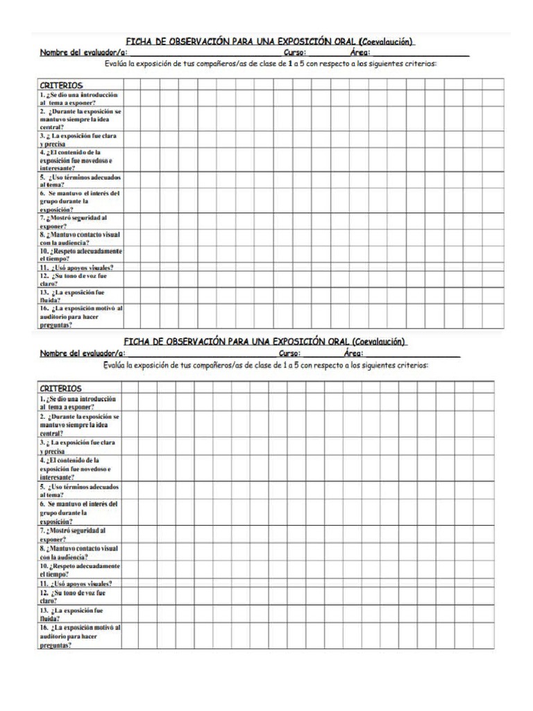 Ficha de Observacion | PDF