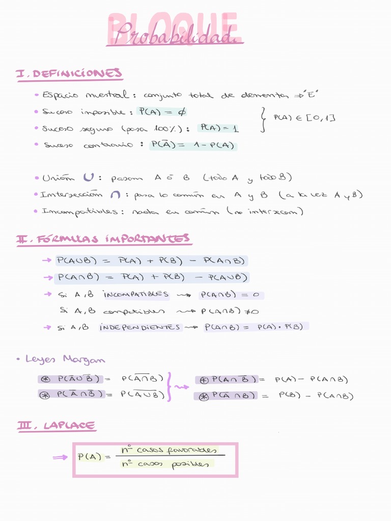2bach Probabilidad Teoria | PDF
