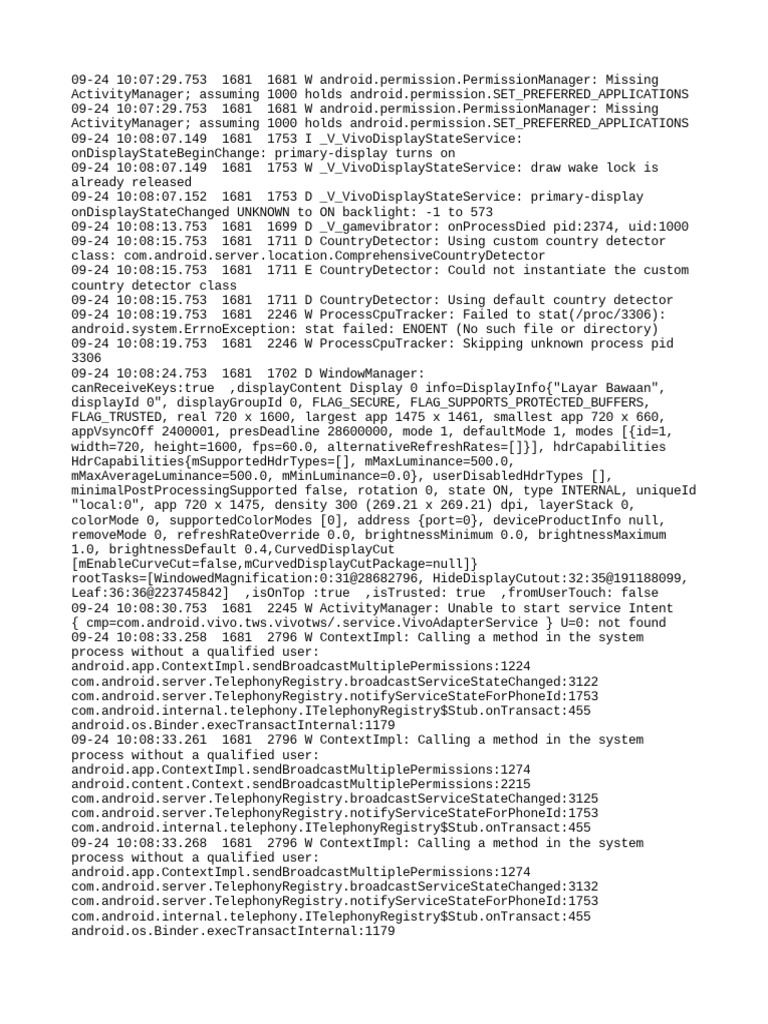 Log | PDF | Android (Operating System) | Information Technology Management