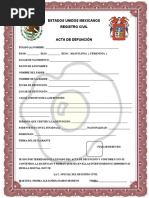 Acta de Defuncion Miss Donato PDF | PDF