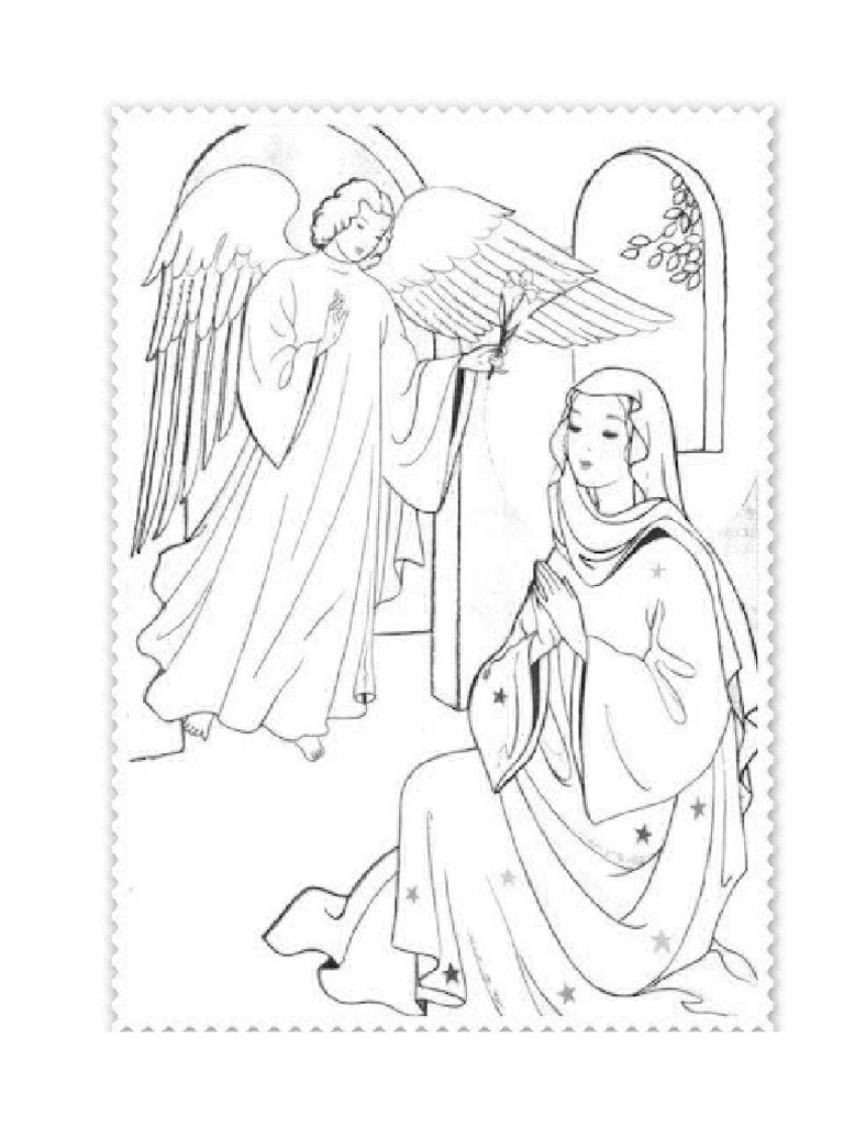 Fisa de Colorat Ingerul Gavriil | PDF