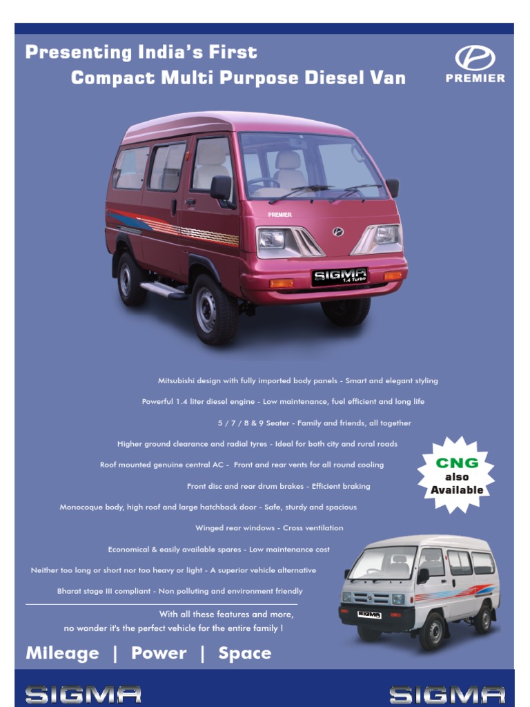 Premier Sigma Tourist | PDF | Transmission (Mechanics) | Diesel Engine