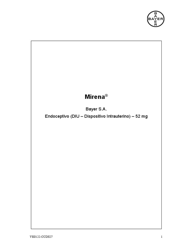Mirena Pacientes | PDF | Gravidez | Anticoncepcionais