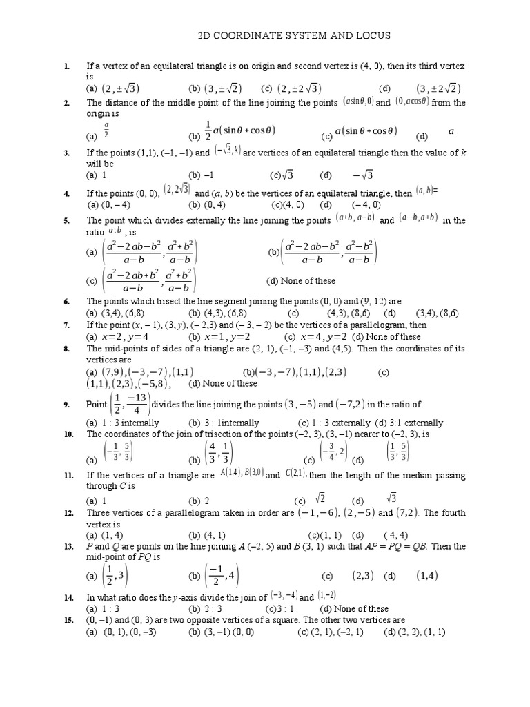 Coordinate System | PDF | Rectangle | Triangle
