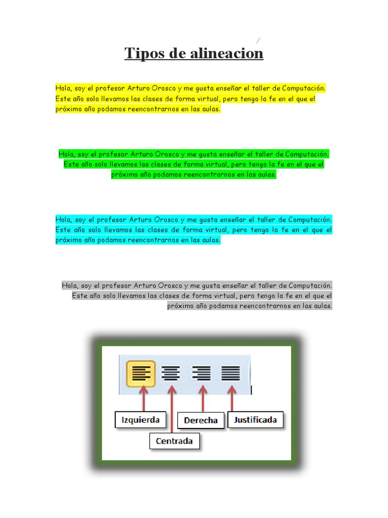 Tipos de Alineacion | PDF