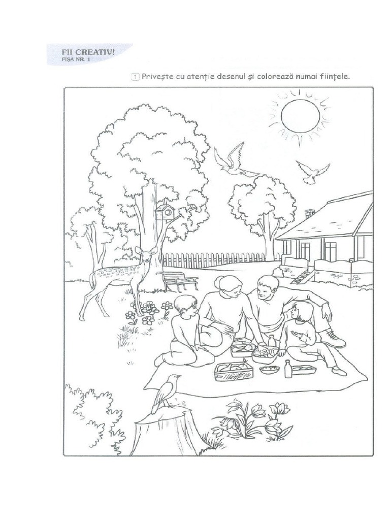 Familia Fisa de Colorat | PDF