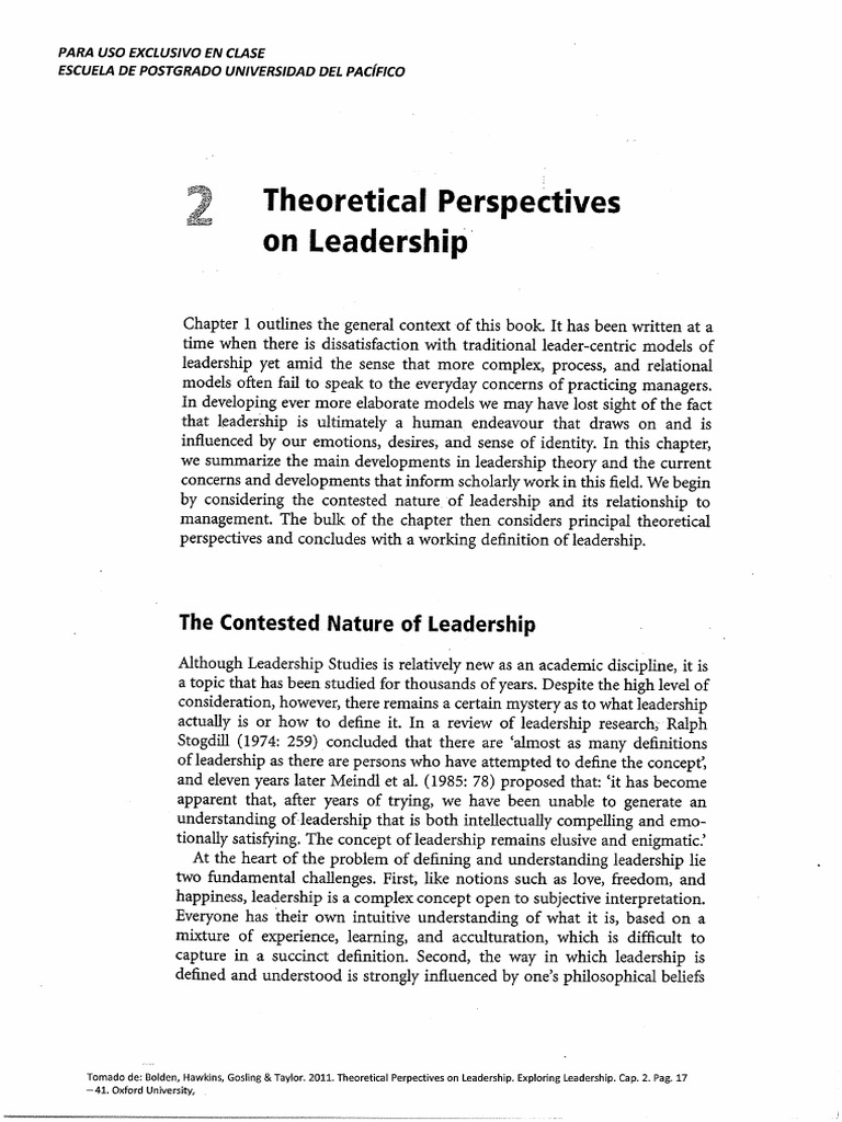 Exploring Leadership Autor Bolden | PDF