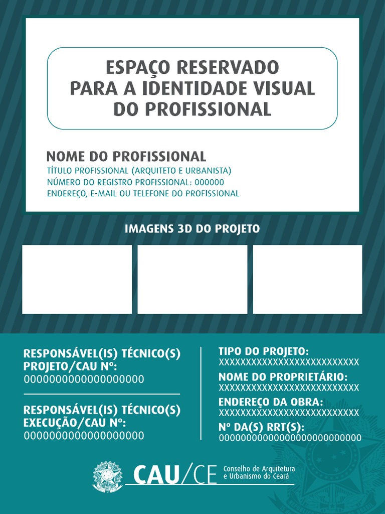 Placa de Obra Cau - Verde - A4 Vertical | PDF