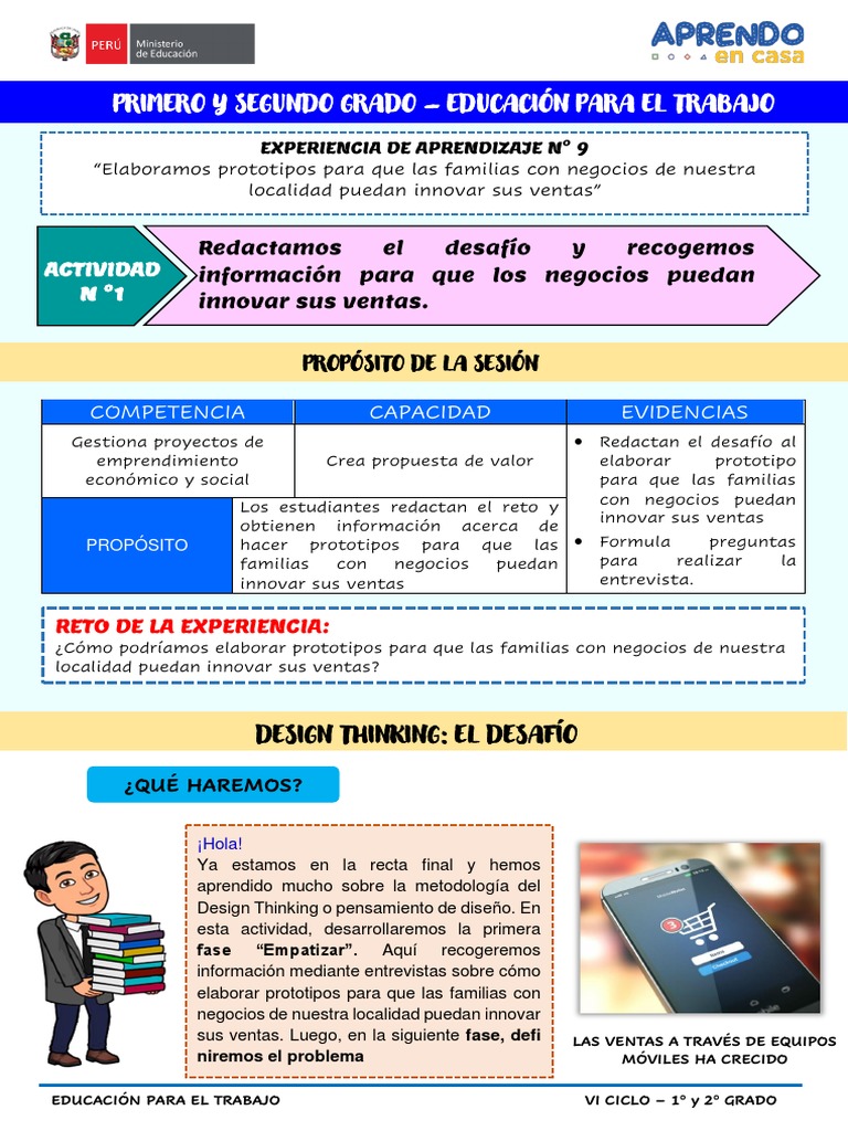 Ix Experiencia De Aprendizaje Act 1 1 Y 2 Grado Pdf El