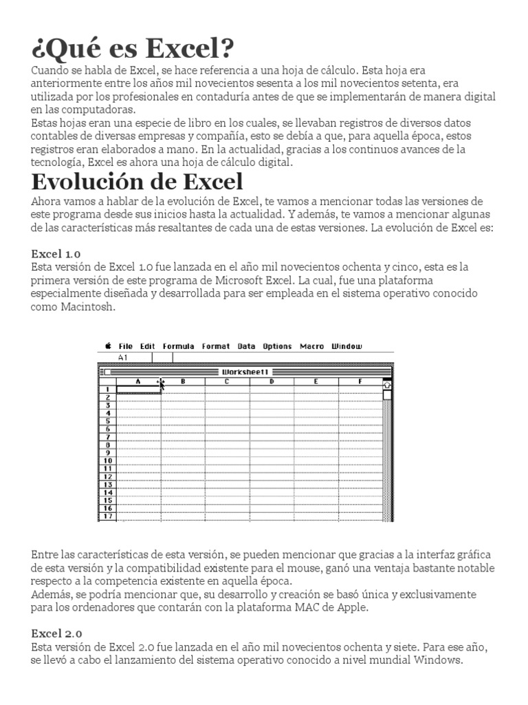 Qué Es Excel | PDF | Microsoft Excel | Microsoft Windows