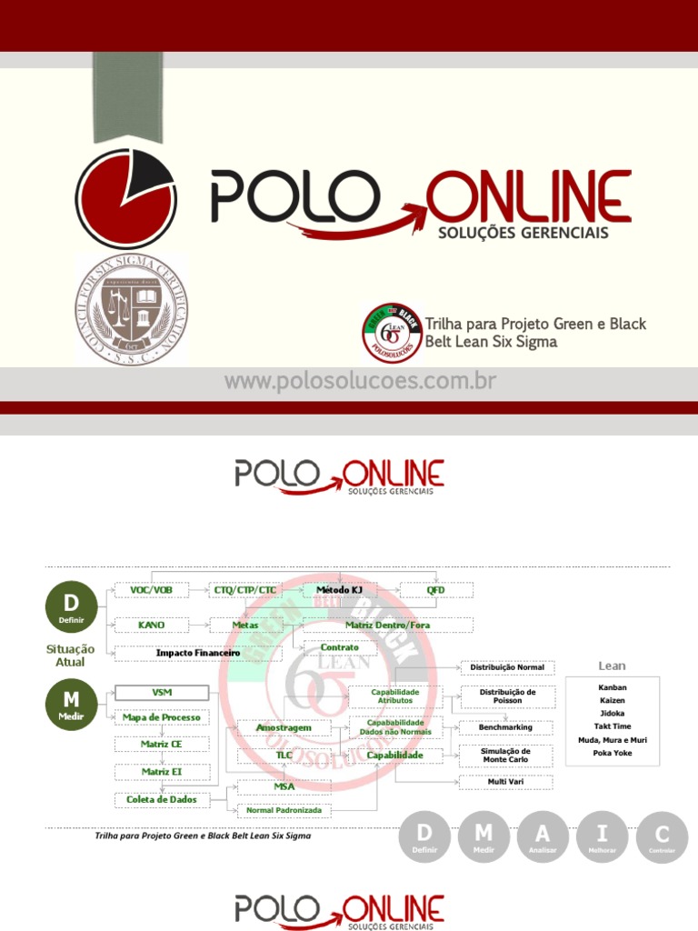 DMAIC - Trilha para Projetos Lean Six Sigma Polo - Sumario | PDF | Seis ...