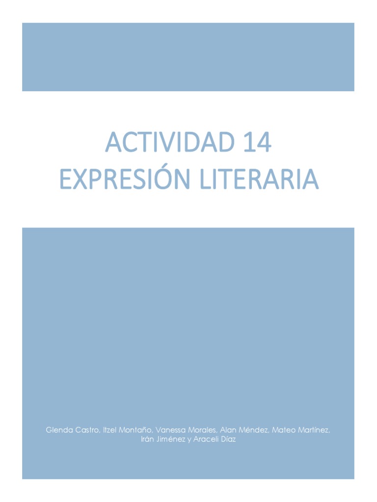 Actividad 14. Expresión Literaria | PDF | Universo | Galaxia