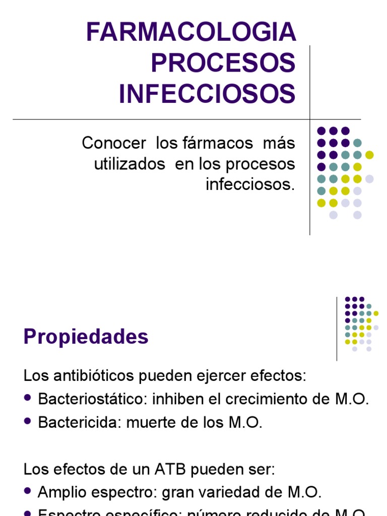 Clase Farmacologia de Los Procesos Infecciosos | PDF | Penicilina | Las bacterias