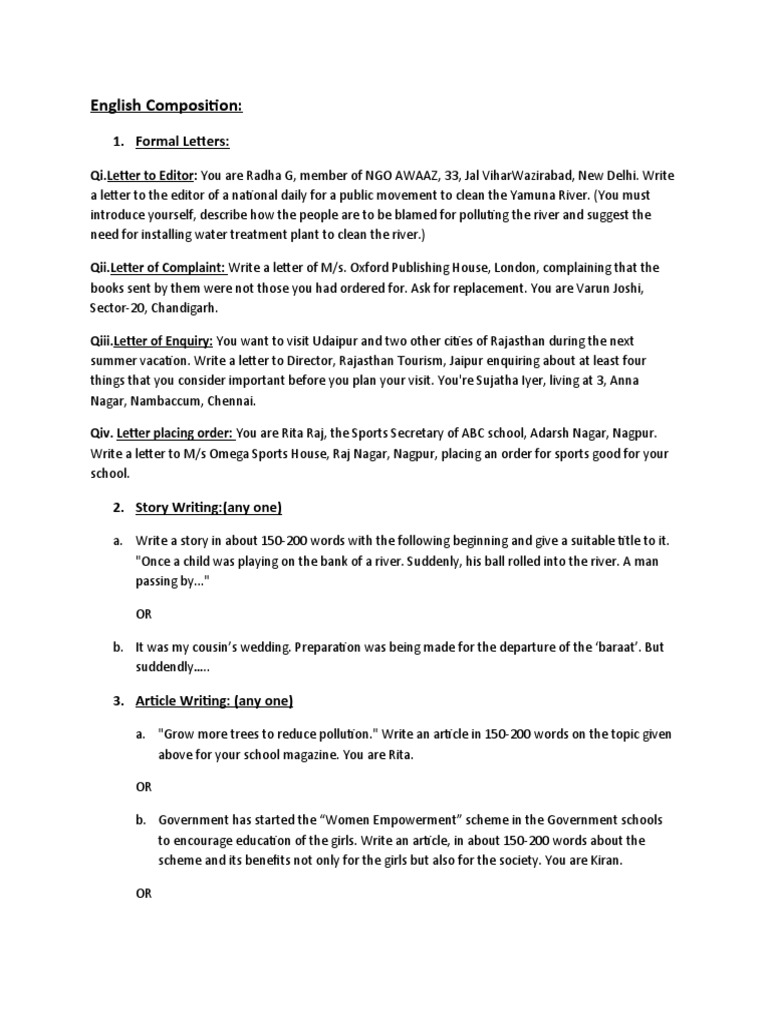 English Composition Grade 10 | PDF