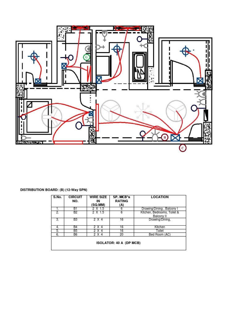 Layout 1 BHK | PDF | Electrical Equipment | Electric Power