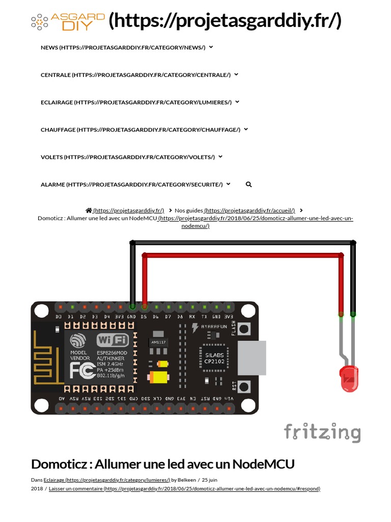 Allumer une LED avec NodeMCU | PDF | Interrupteur | Biens manufacturés
