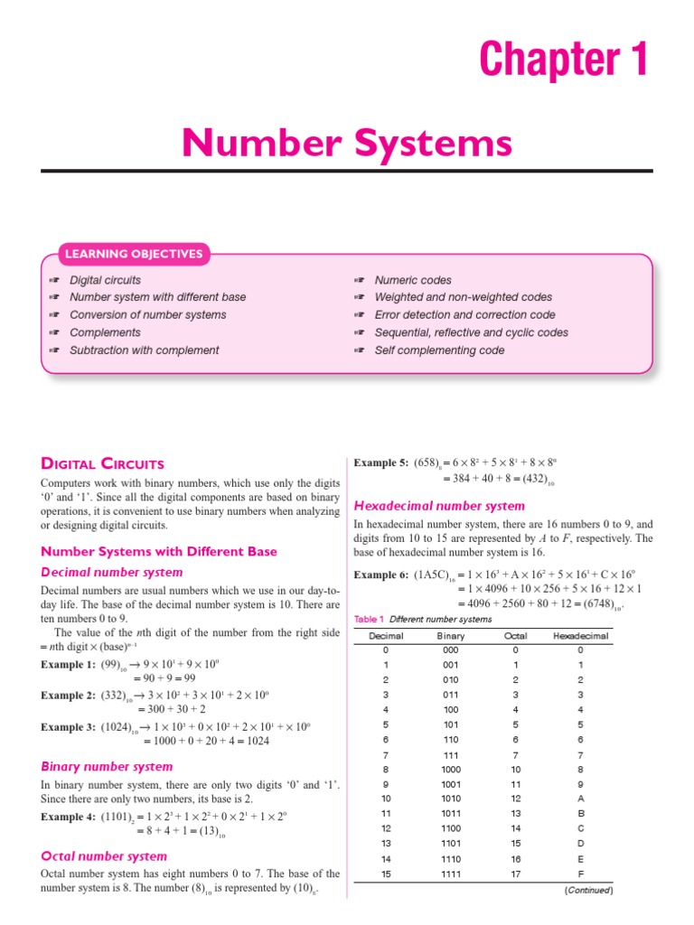Number System | PDF | Binary Coded Decimal | Subtraction
