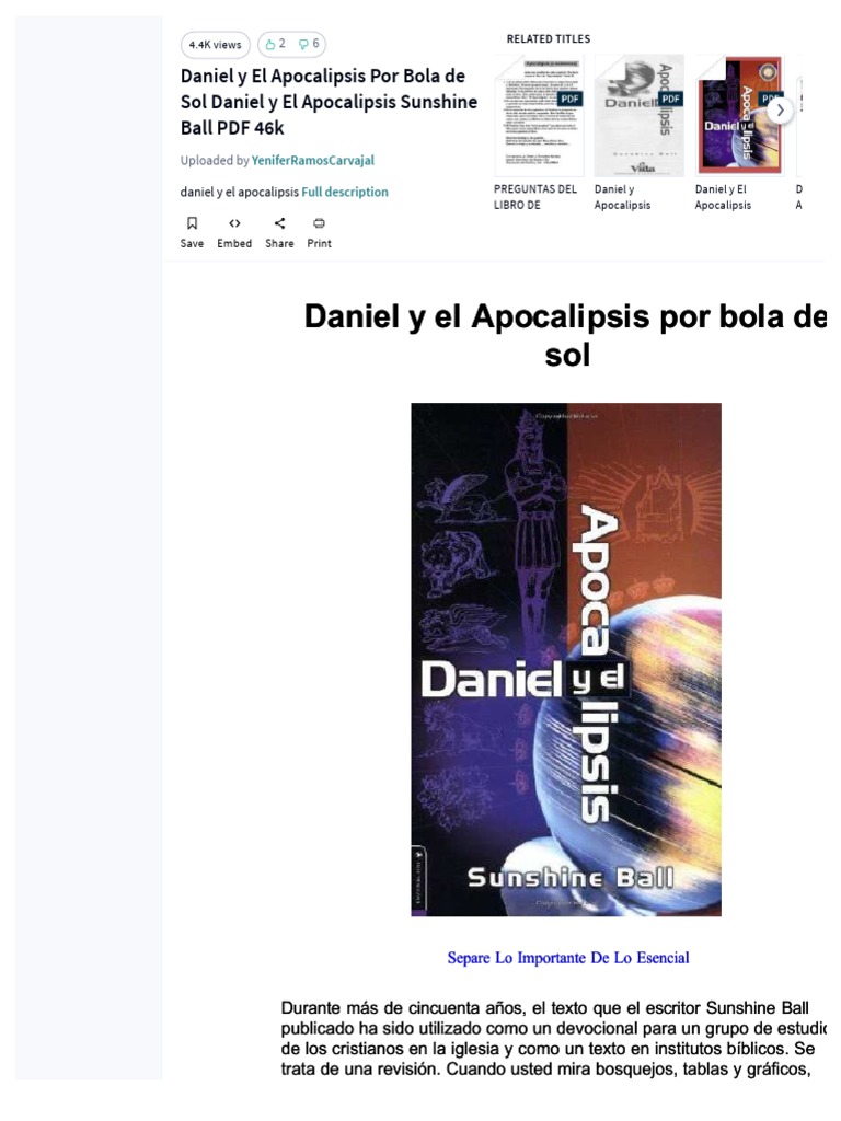 PDF Daniel y El Apocalipsis Por Bola de Sol Daniel y El Apocalipsis ...