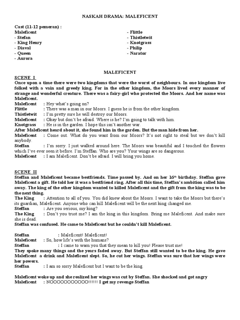 Maleficent: A Dramatic Retelling | PDF | Classics