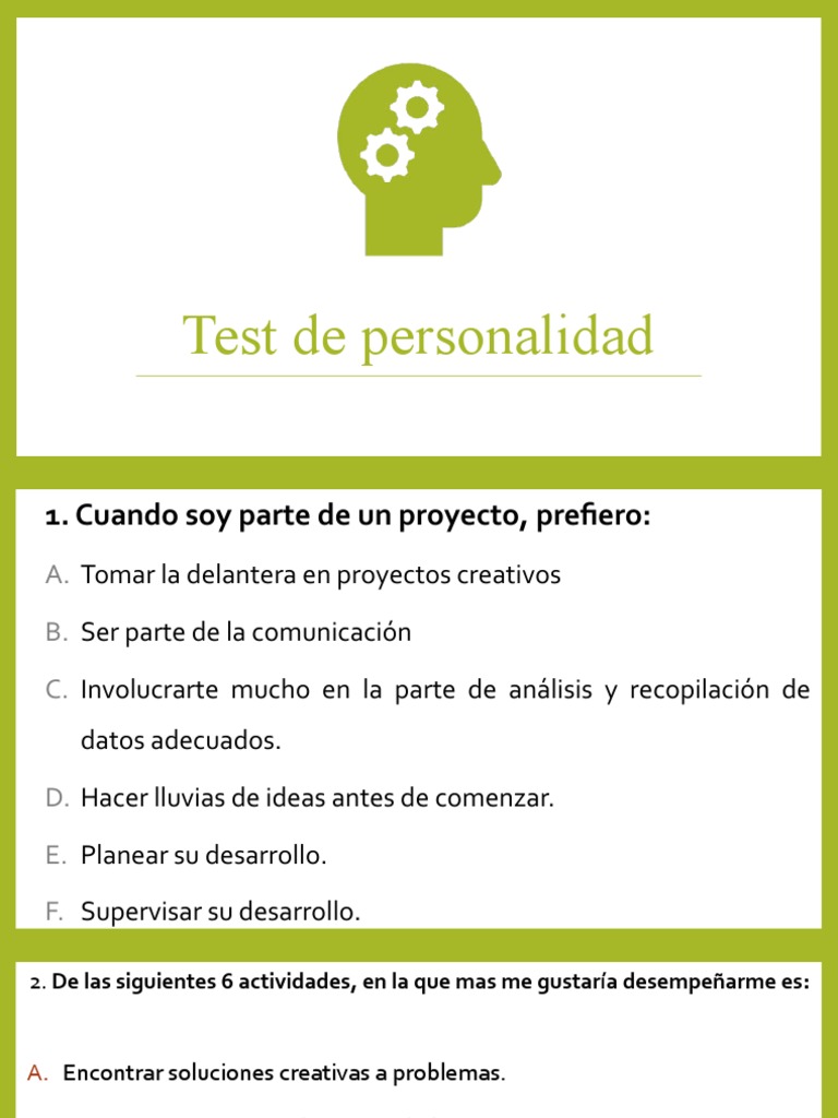 Test de Personalidad | PDF