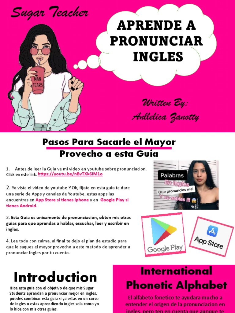 Guía de Pronunciación en Inglés | PDF | Vocal | Voz humana