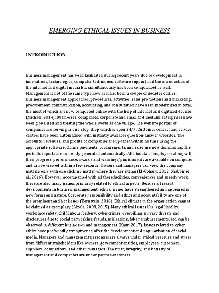 Ethical Challenges in Modern Business | PDF | Business Ethics | Employment