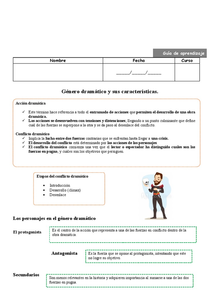 Elementos del Género Dramático | PDF | Diálogo | Teatro
