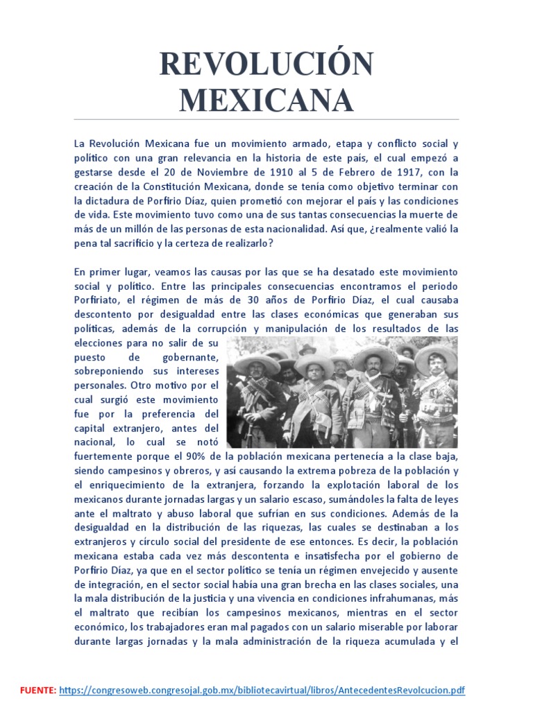 Ensayo Revolución Mexicana | PDF | revolución mejicana | México