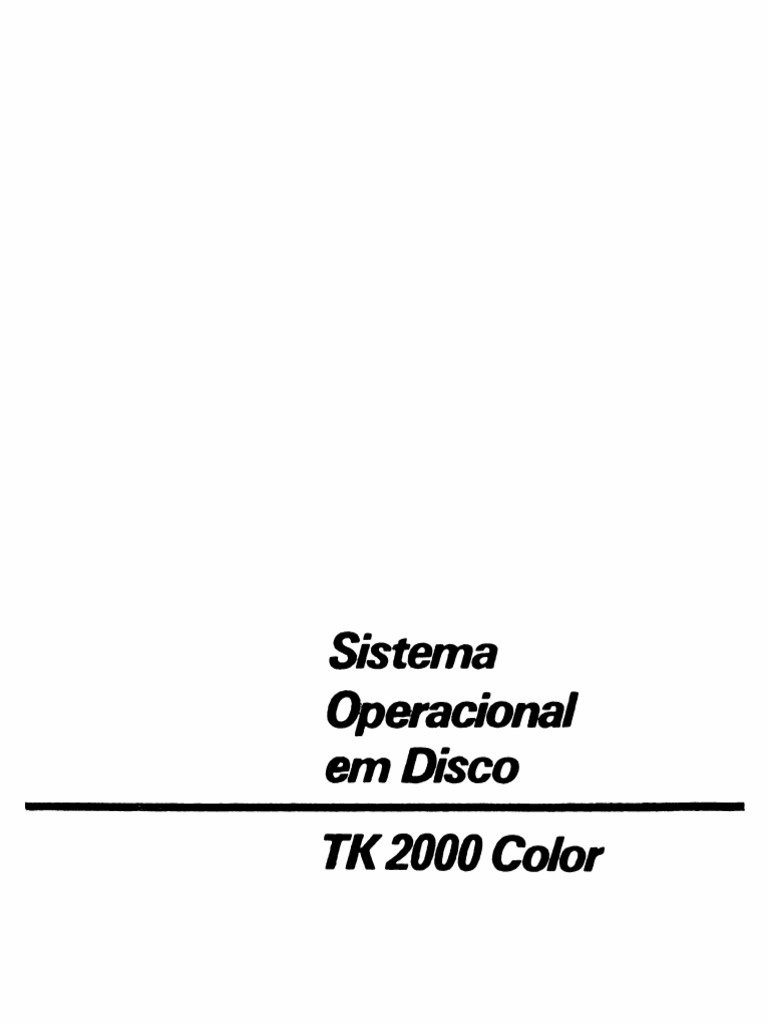 Sistema Operacional em Disco-Tk2000 Color | PDF | Drive de disco rígido ...