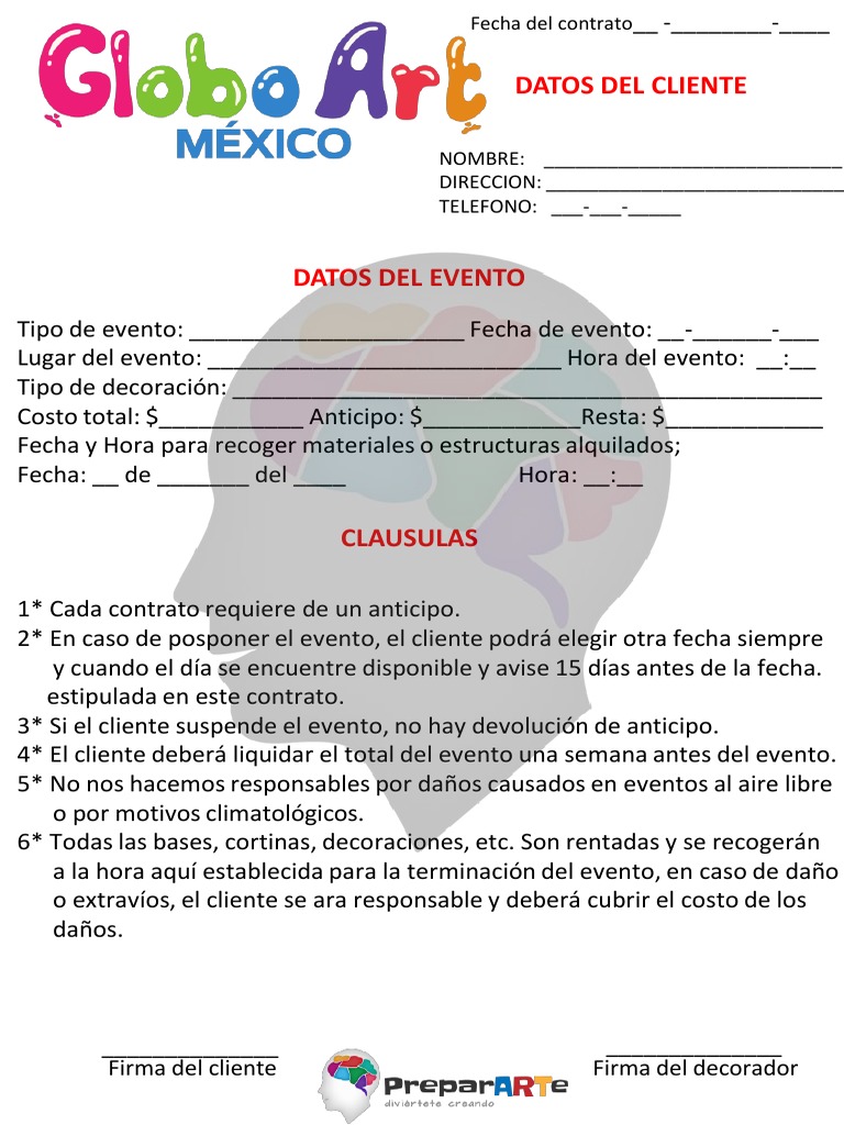 Contrato para Decoracion | PDF