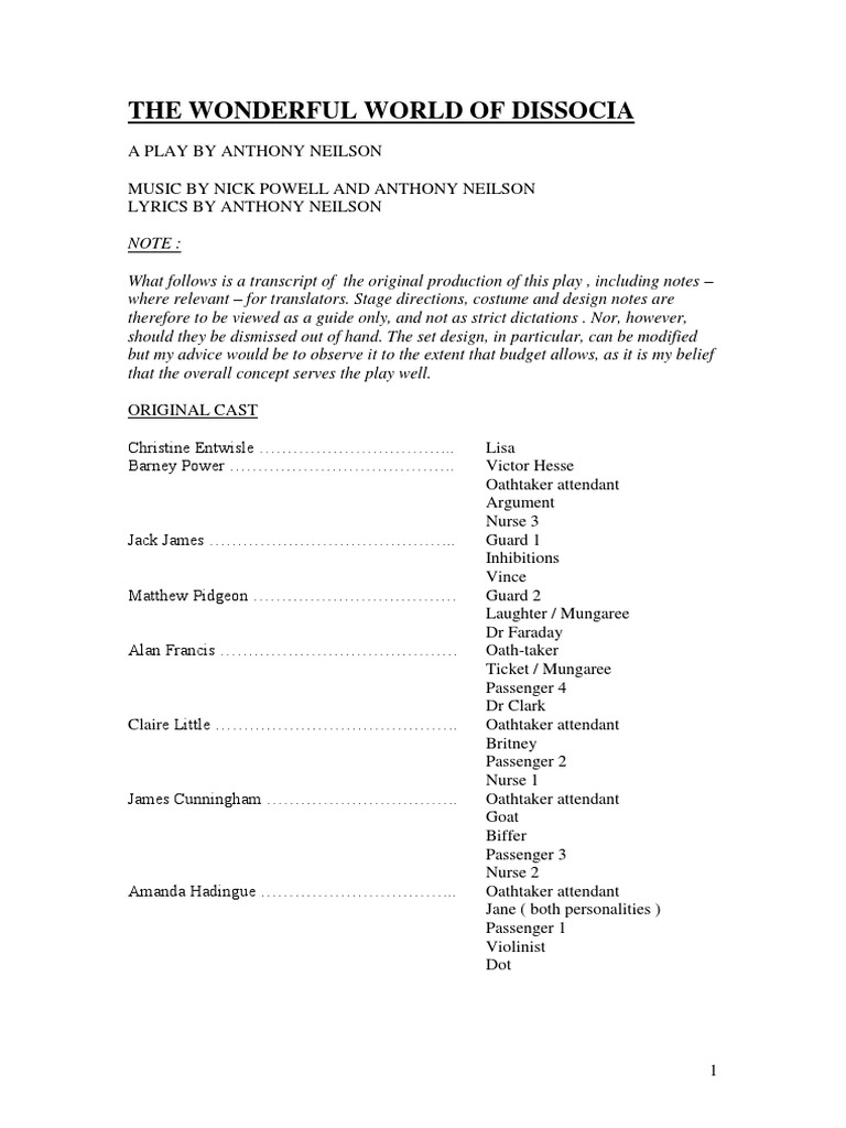 A Neilson The Wonderful World of Dissocia PDF | PDF | Greenwich Mean Time