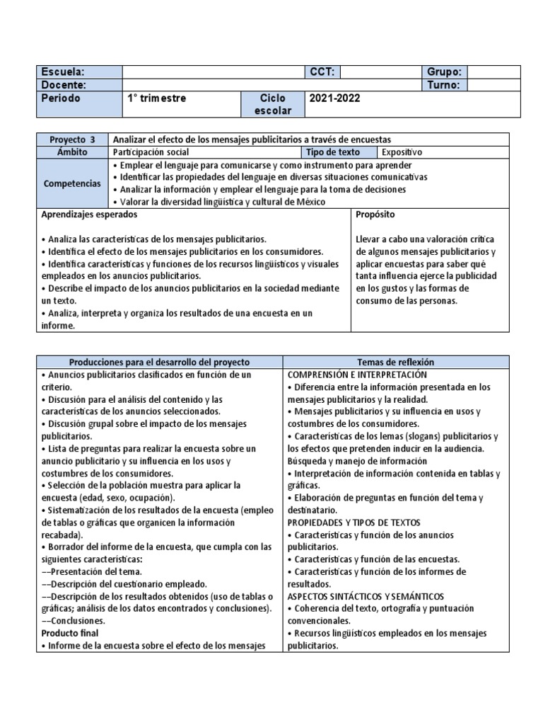 Proyecto 3 - GABY R. 3° | PDF | Publicidad | Cuestionario