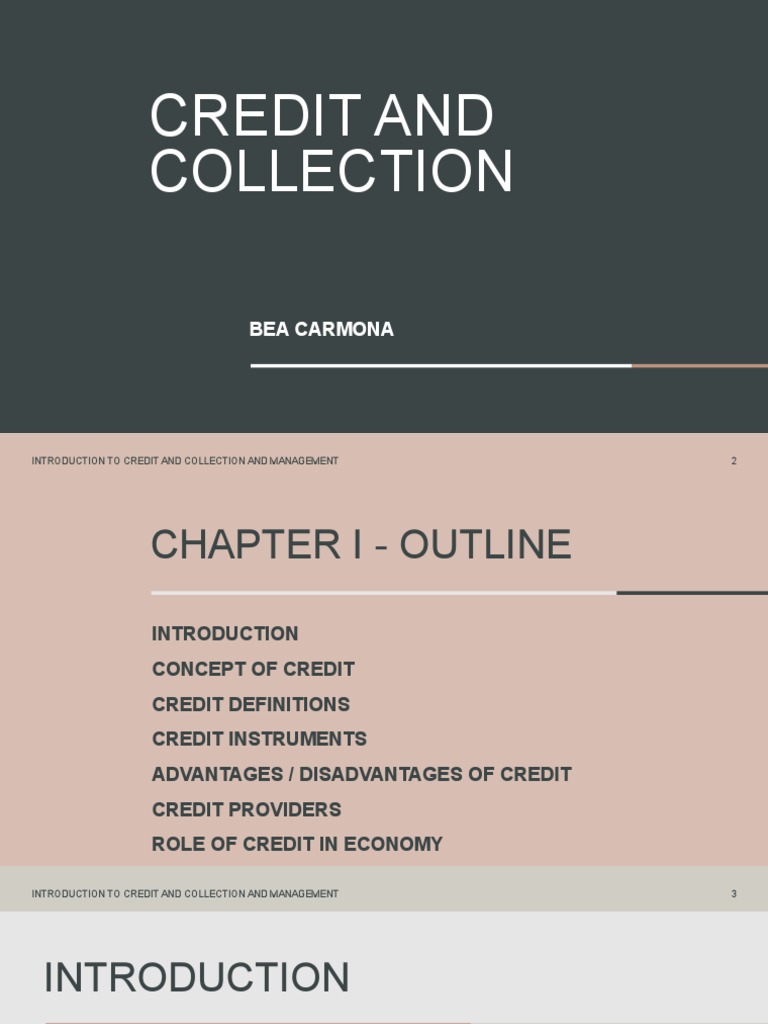 Introduction to Credit and Collection | PDF | Loans | Credit