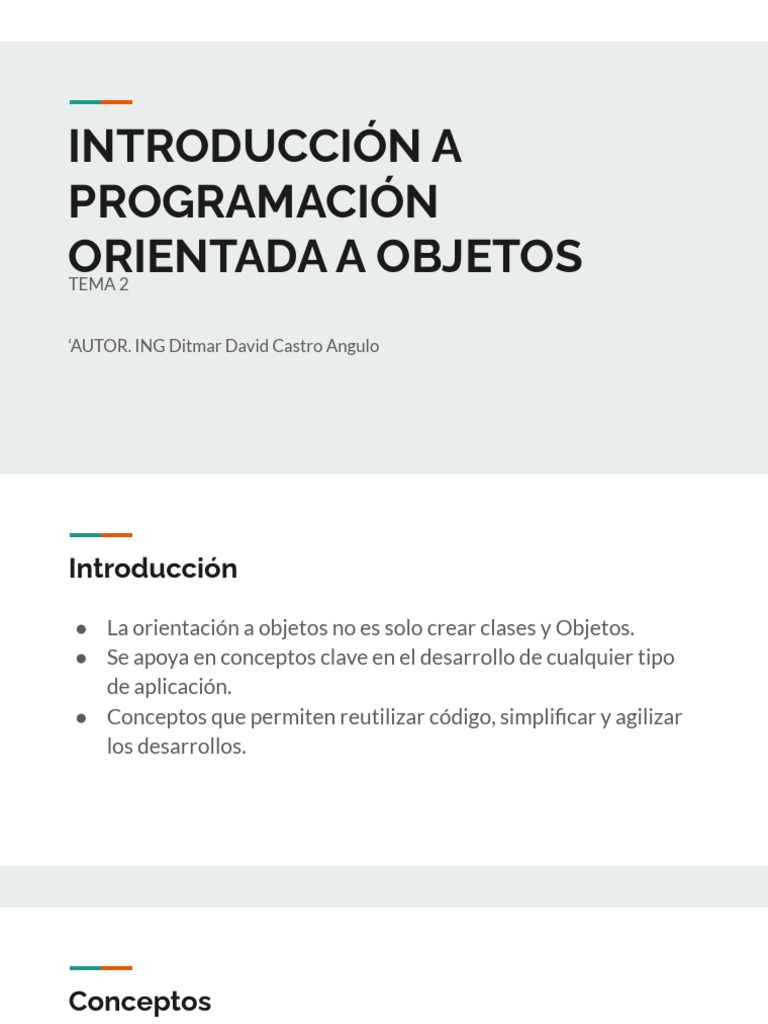 Introducción A Programación Orientada A Objetos Pdf Herencia Programación Orientada A