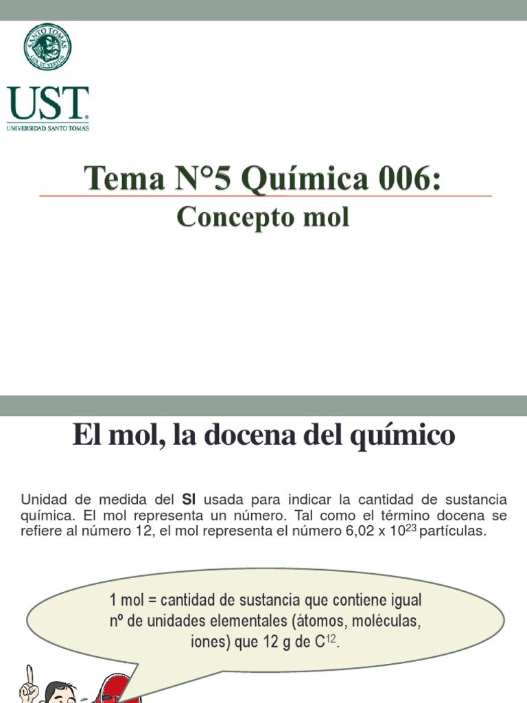 Q006-05 - Concepto Mol | PDF | Mole (Unidad) | Sistema Internacional de Unidades