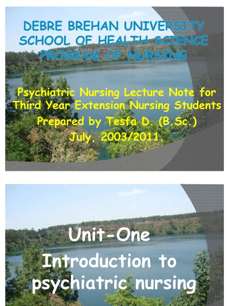 Introduction To Psychiatric Nursing | PDF | Psychiatric And Mental ...