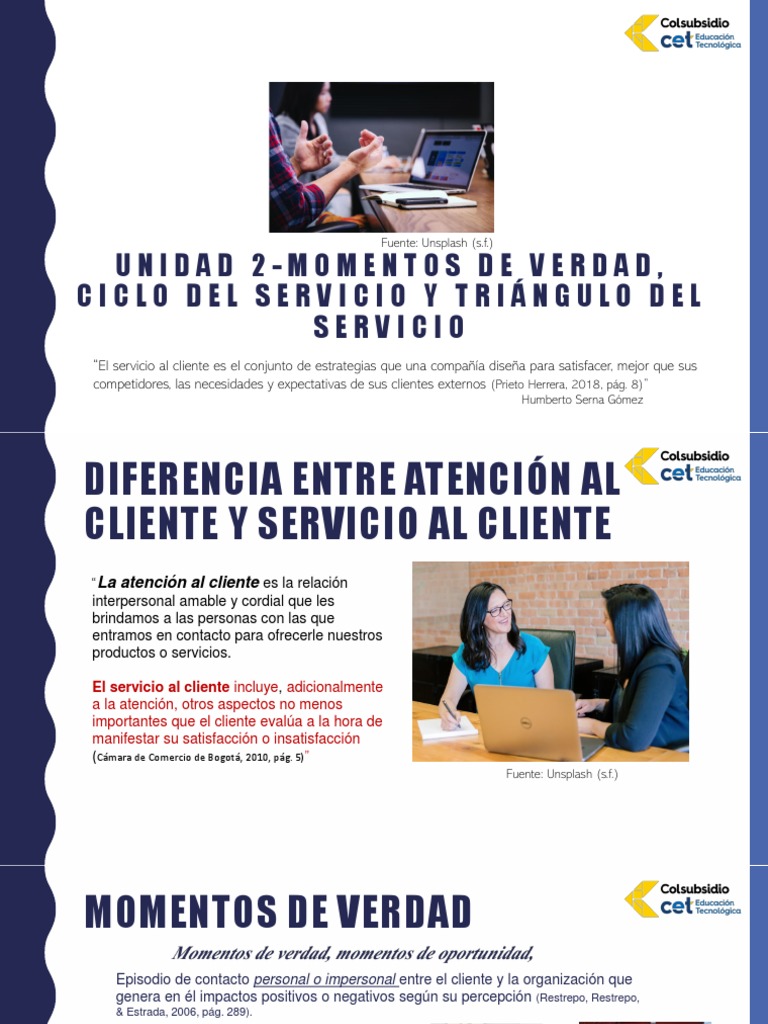 Momentos de Verdad, Ciclo Del Servicio y Triangulo Del Servicio | PDF ...