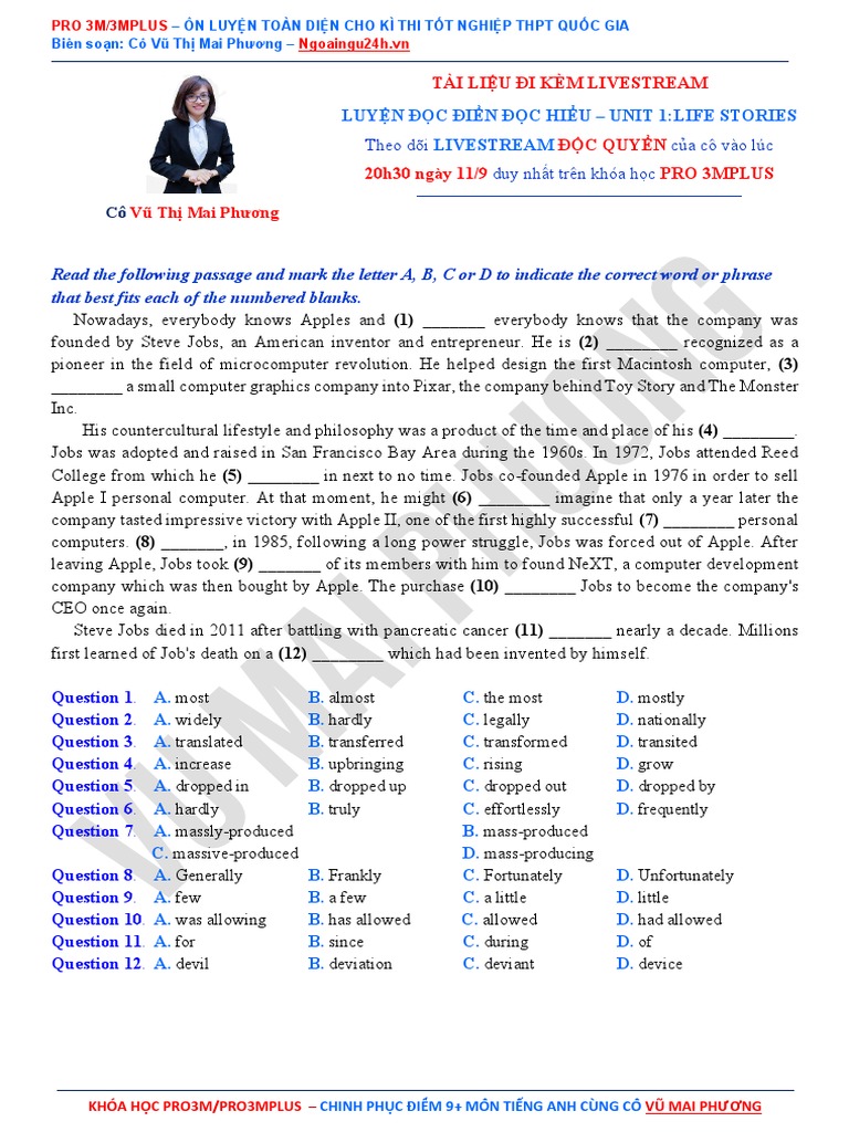 Co Vu Mai Phuong Tai Lieu Livestream Doc Quyen Pro 3mplus - Luyen Doc Dien Doc Hieu Unit 1 ...
