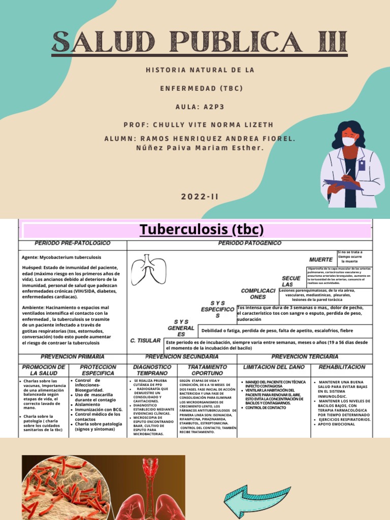 Historia Natural de La Enfermedad TBC | PDF | Tuberculosis | Medicina ...