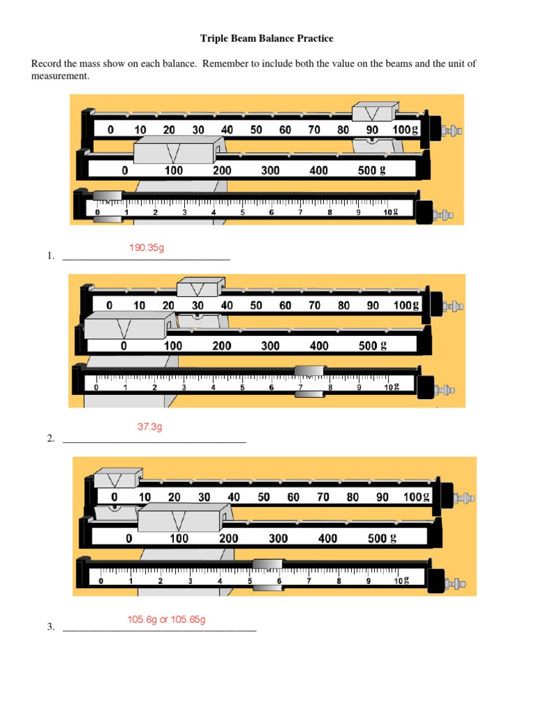 Triple Beam Balance | PDF