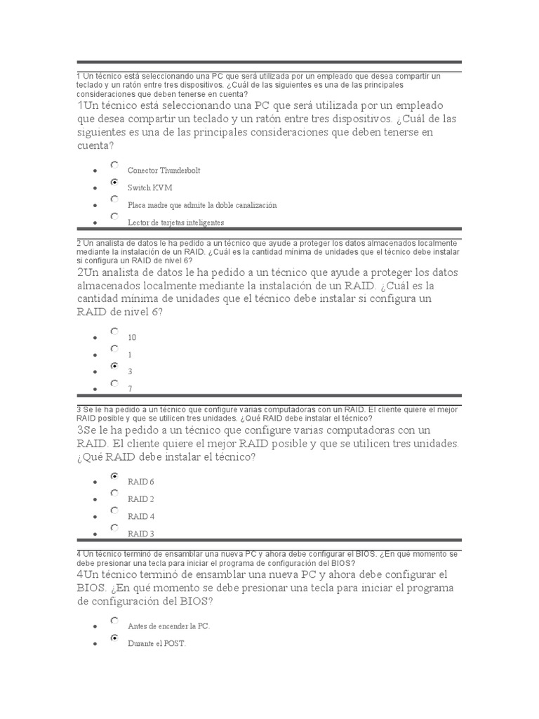 Exmen - 3 Cisco | PDF | Bios | Disco duro