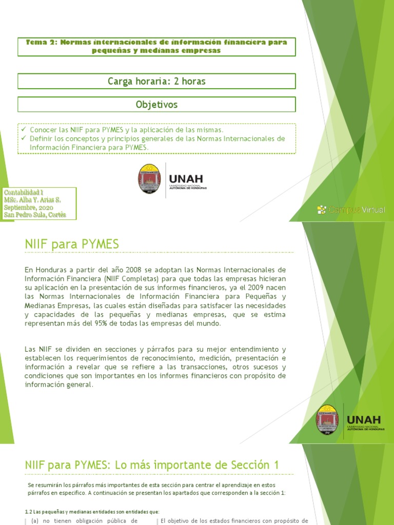 Tema 2 - NIIF para PYMES | PDF | normas internacionales de INFORMACION ...